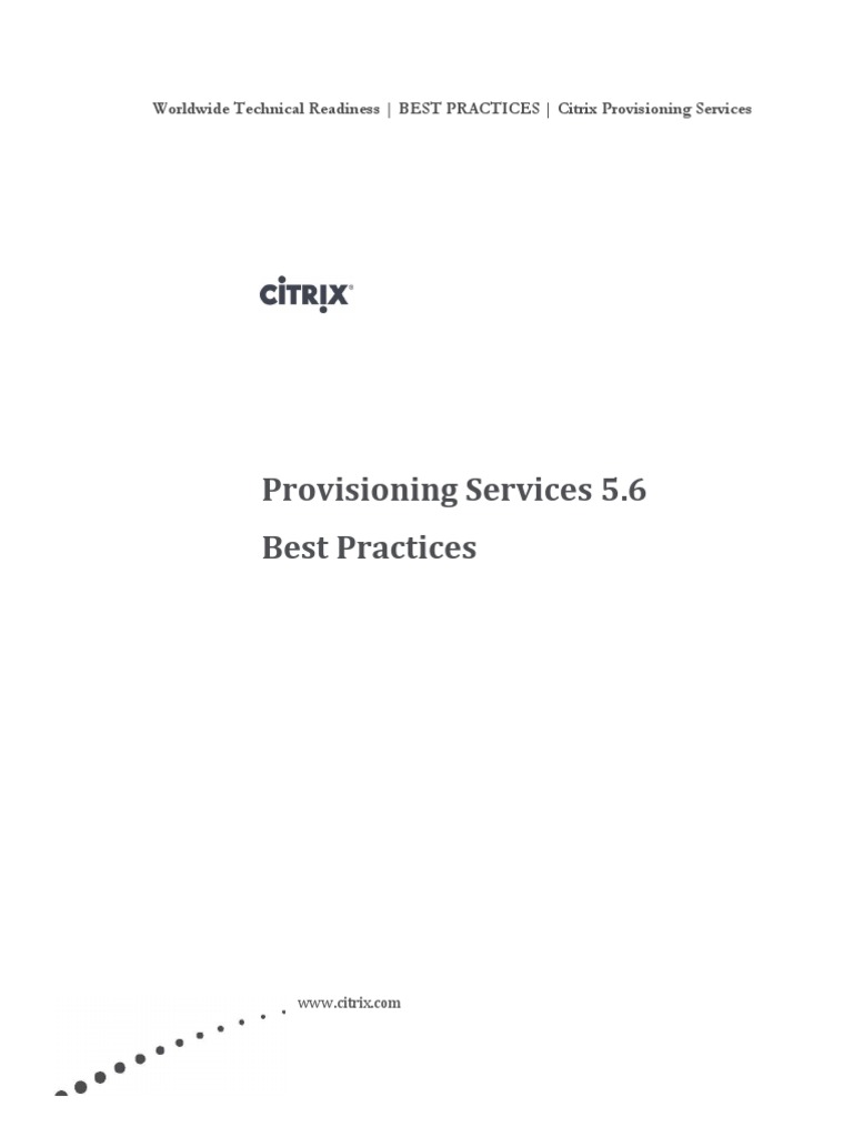 Provisioning Services 5 6 Best Practices External 1.2 | PDF | Cache ...