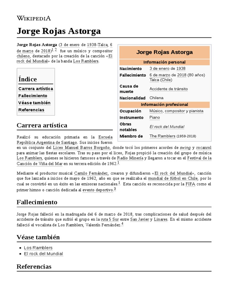 Jorge Rojas Astorga | PDF | Chile | Piano