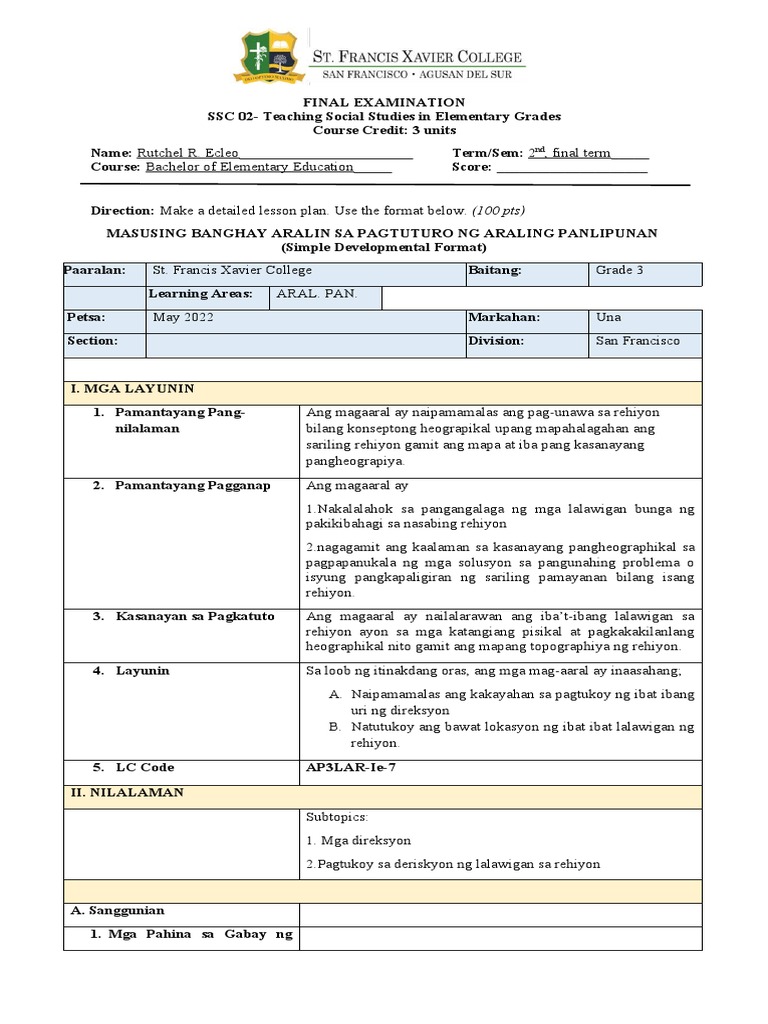 Final Examination-Ssc 02 | PDF