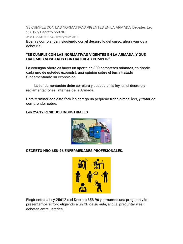 Se Cumple Con Las Normativas Vigentes en La Armada | PDF