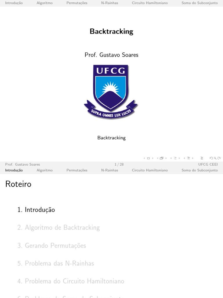 Backtracking | PDF | Permutação | Algoritmos Backtracking | PDF | Permutação | Algoritmos