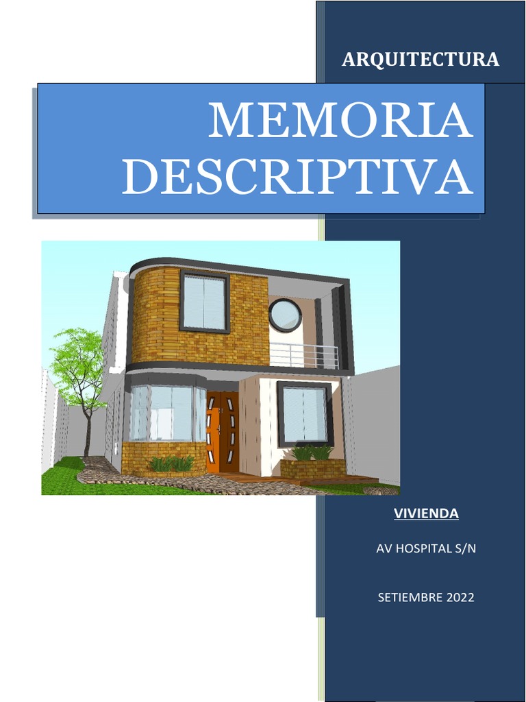 Memoria Descriptiva Arquitectura | PDF | Diseño arquitectonico | Arquitectura