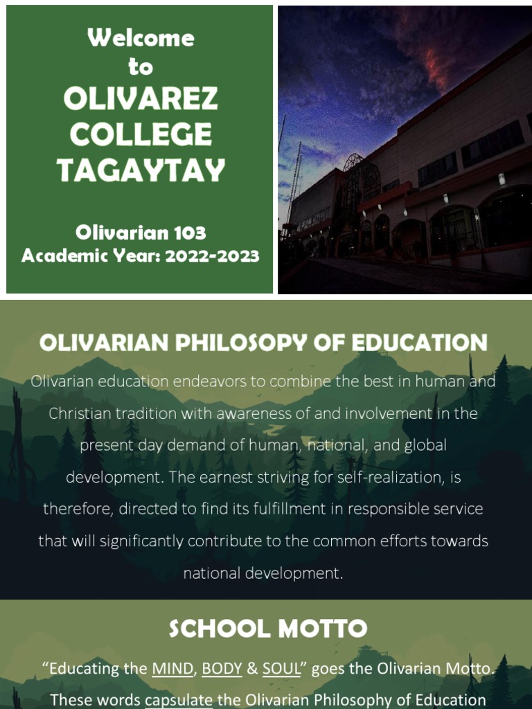 OLIVARIAN103 Prelim - Week - 1&2 - Orientation | PDF | Reading ...