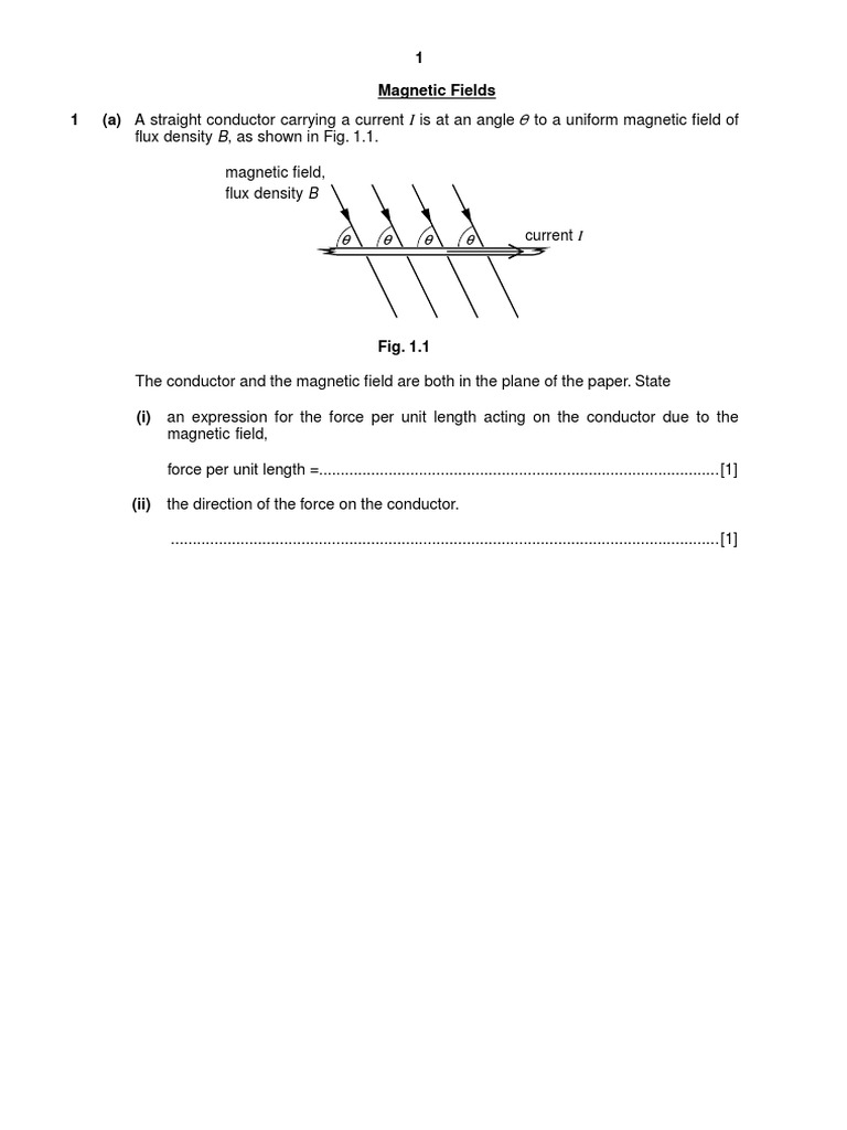 Magnetic Field & Electromagneitc Induction | PDF | Electron | Magnetic ...