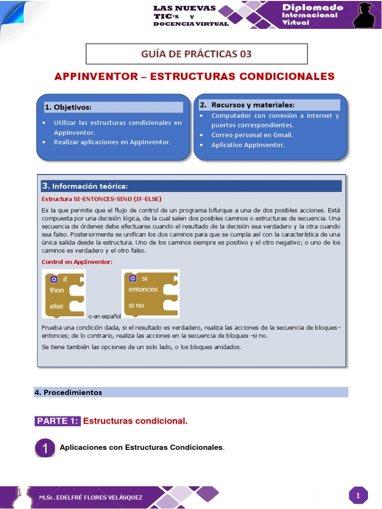 AppInventor 03 Estructuras Condicionales | PDF | Software de la aplicacion | Programa de computadora