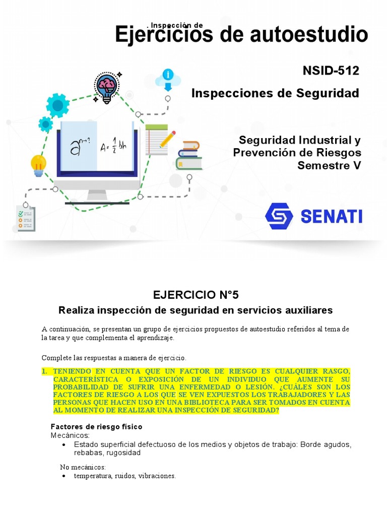 Ejercicio 5 | PDF | Factor de riesgo | Factores humanos y ergonomía