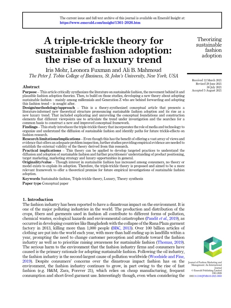 10 1108 - JFMM 03 2021 0060 | PDF | Fashion | Theory