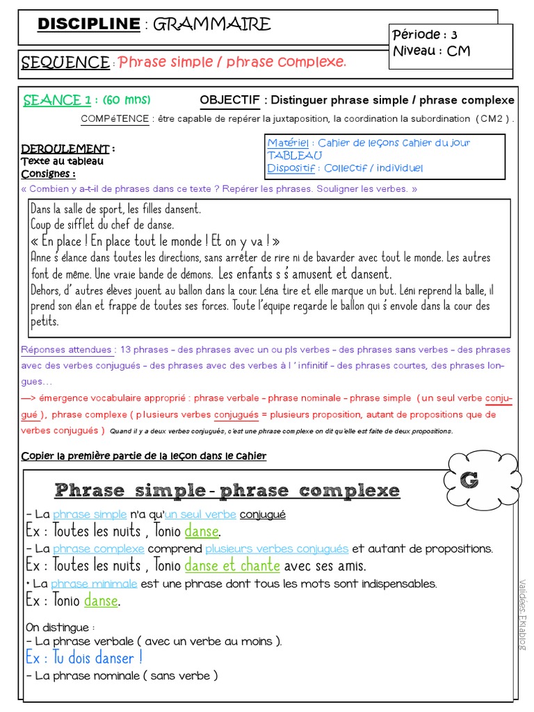 FP Phrase Simple Complexe Propositions | PDF | Clause | Phrase