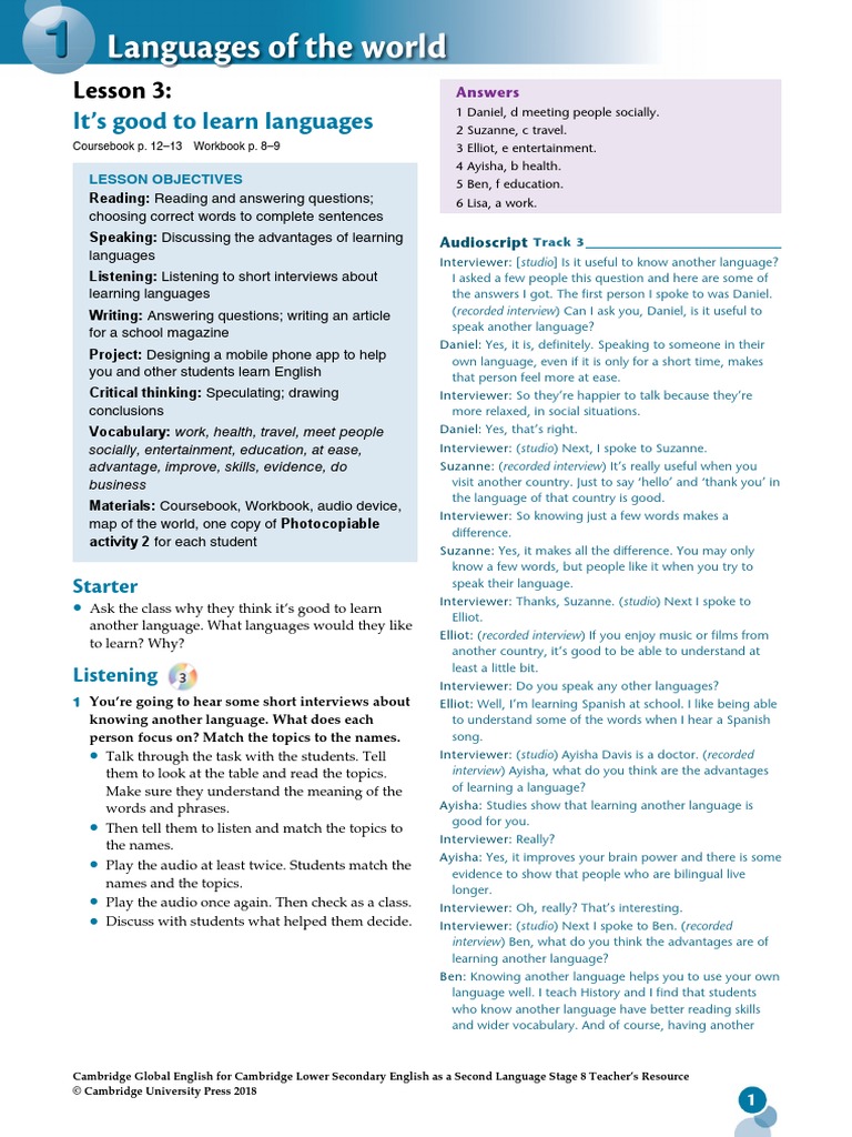 Lesson Plan 1 3 Languages of The World GE8 | PDF | English Language ...