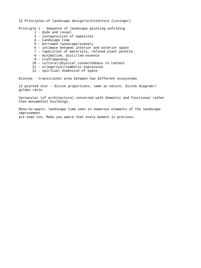 Lovinger 12 Principles | PDF