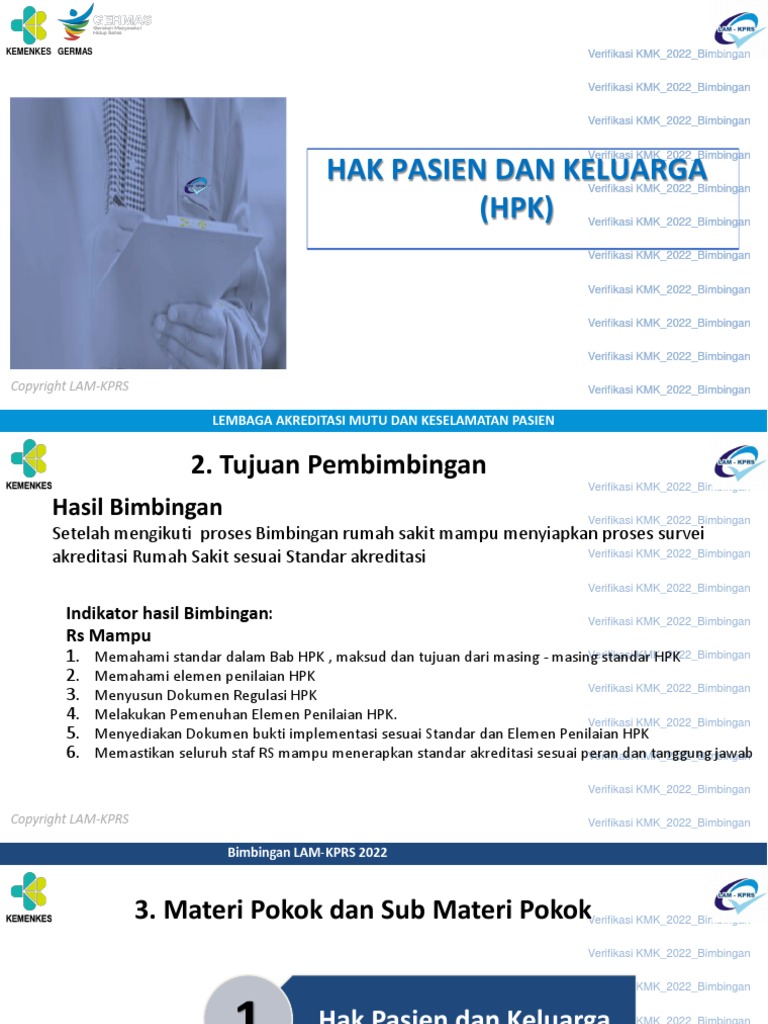 Hak Pasien Dan Keluarga (HPK) | PDF