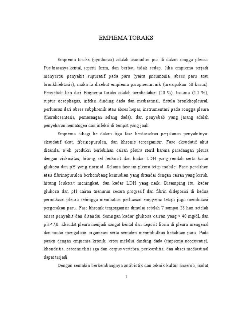 Empiema Toraks | PDF