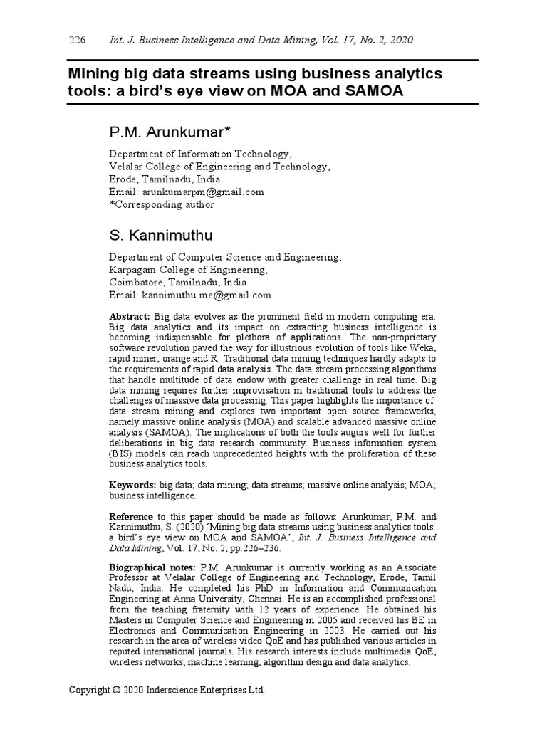 Arunkumar 2020 | PDF | Big Data | Apache Hadoop