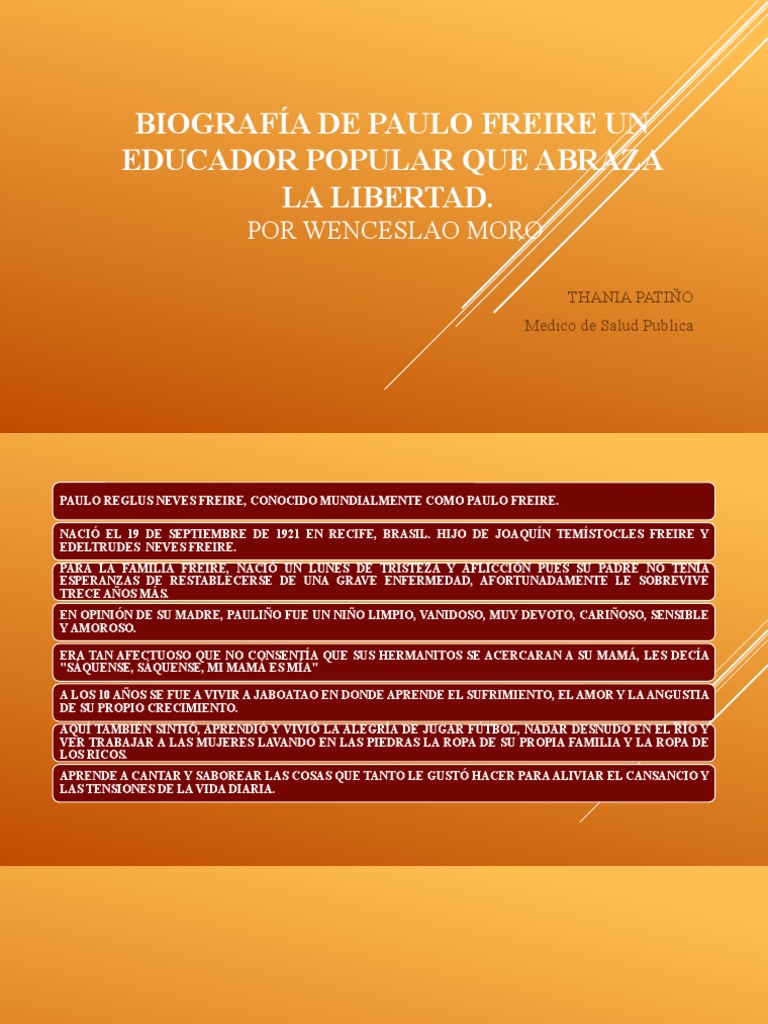 Biografia de Paulo Freire | PDF | Evaluación | Aprendizaje Biografia de Paulo Freire | PDF | Evaluación | Aprendizaje