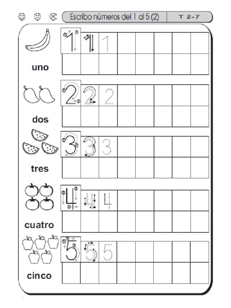 Escribo y Cuento Del 1 Al 10 | PDF