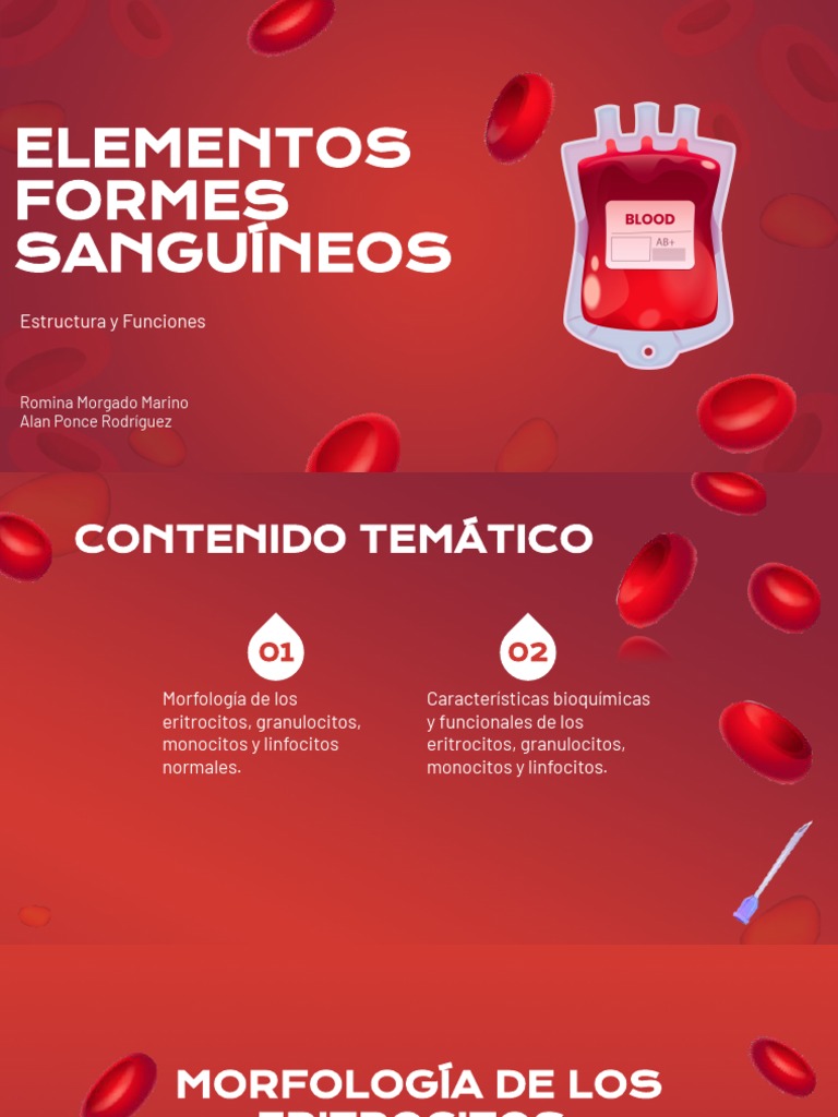 Elementos Formes Sanguíneos | PDF | Glóbulo rojo | Linfocitos