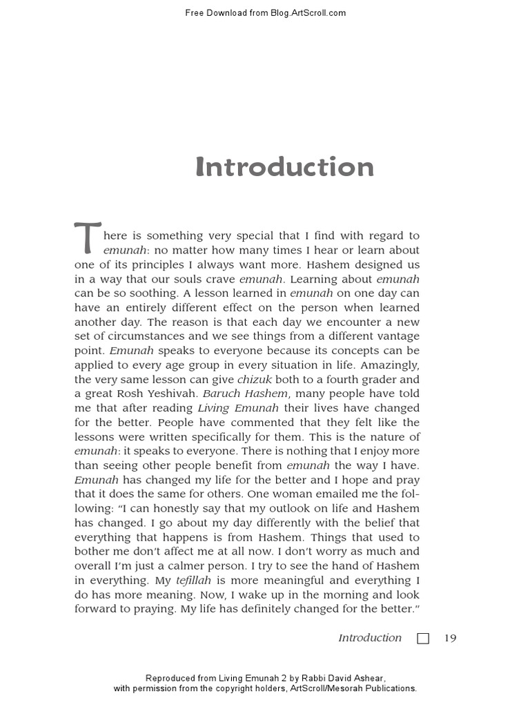 Sample Chapters From Living Emunah 2 | PDF | Jews And Judaism | Hebrew ...