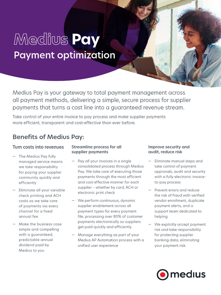 Medius Pay Product Sheet US | PDF | Payments | Accounts Payable