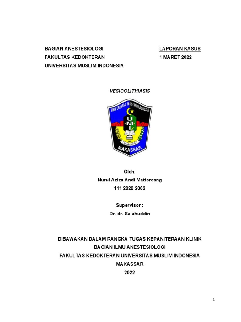 VESICOLITHIASIS | PDF | Pengembangan Diri