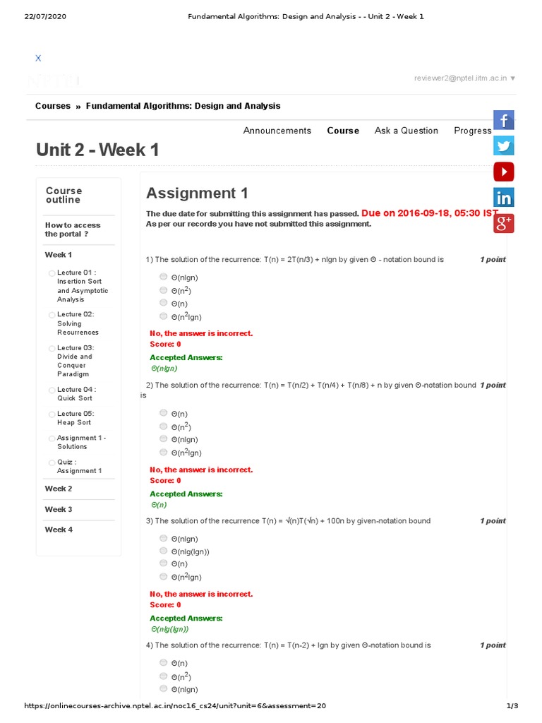 Noc16-Cs24 Week 01 Assignment 01 | PDF | Discrete Mathematics ...