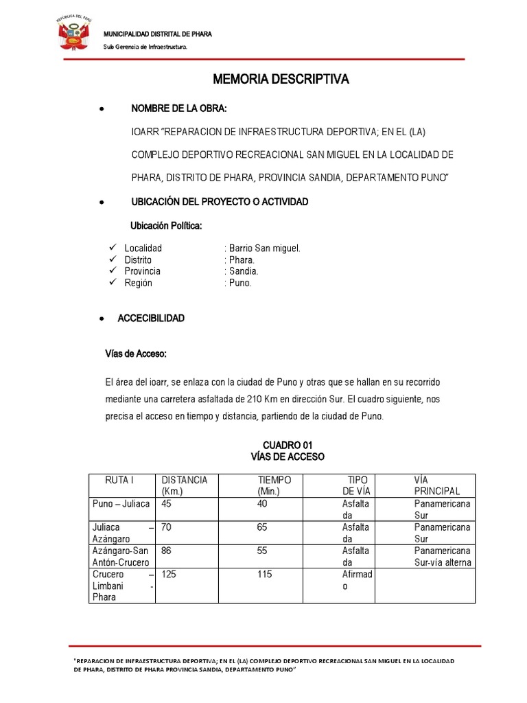 1.1 Meoria Descriptiva Informe Final | PDF