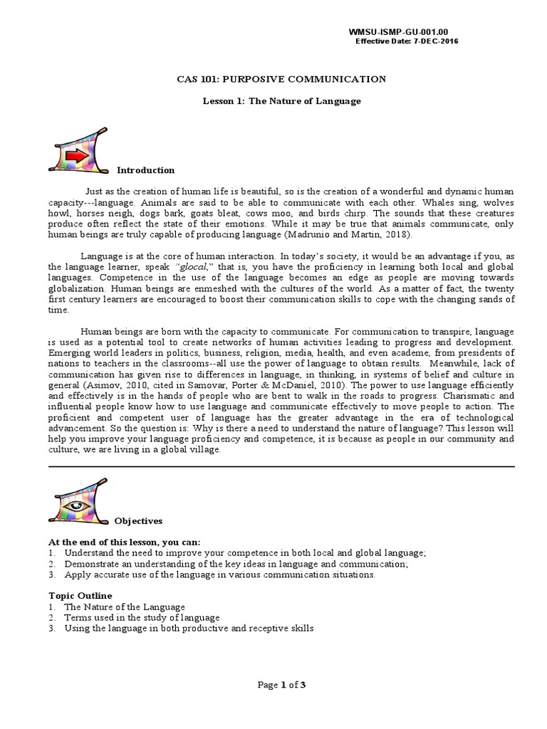 Lesson#1 - The Nature of Language | Download Free PDF | Second Language ...