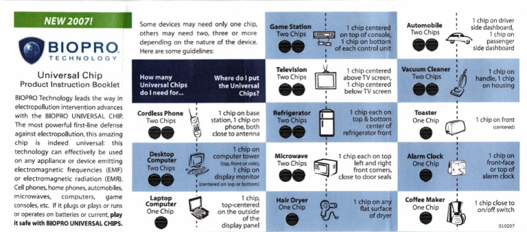 BioPro Technology Universal Chips | PDF | Manufactured Goods ...