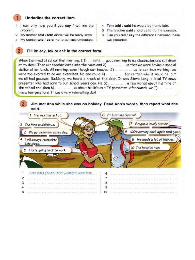 Reported Speech | PDF