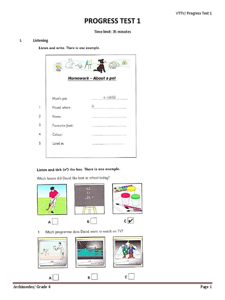 Progress Test 1 | Download Free PDF | Linguistics | Languages