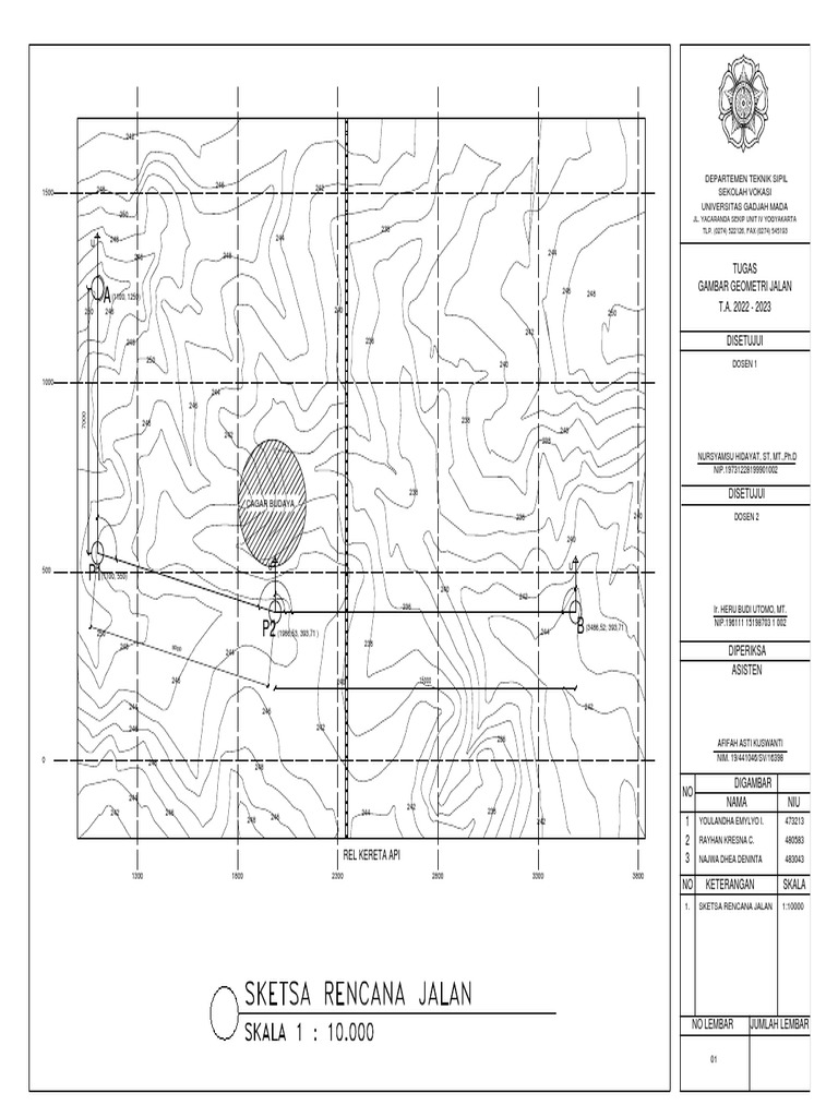 Gambar Geometri Jalan Kelompok 20 | PDF