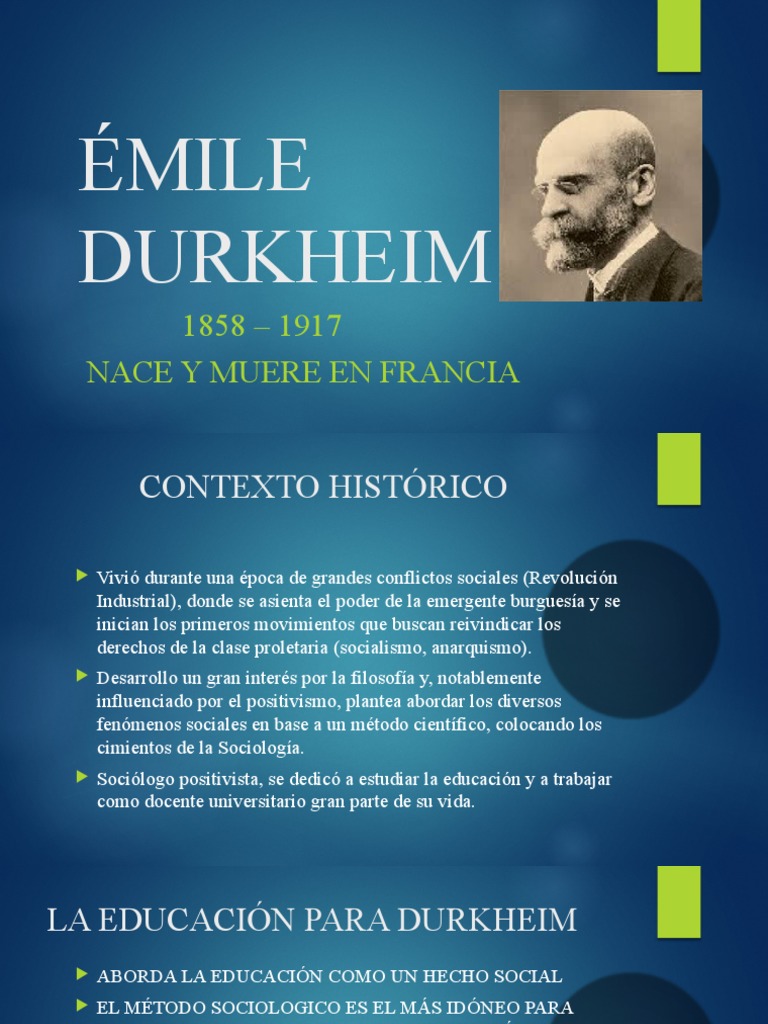 Durkheim Oral | PDF | Emile Durkheim | Sociología