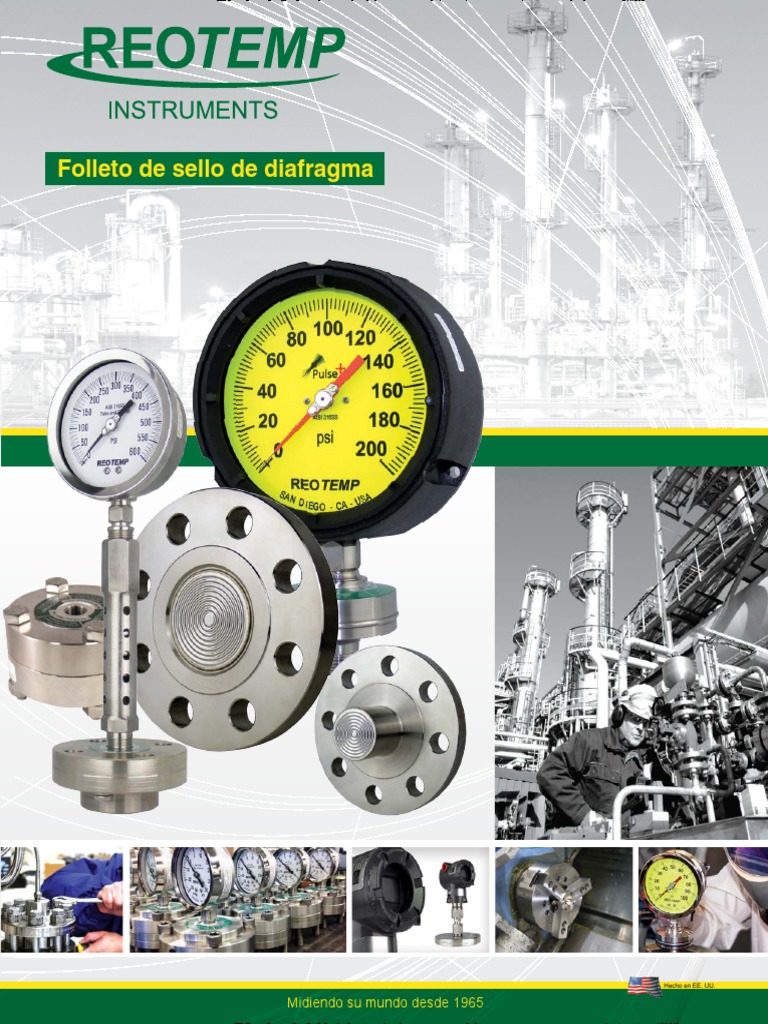 Sellos de Diafragma de Reotemp | PDF | Líquidos | Calibración