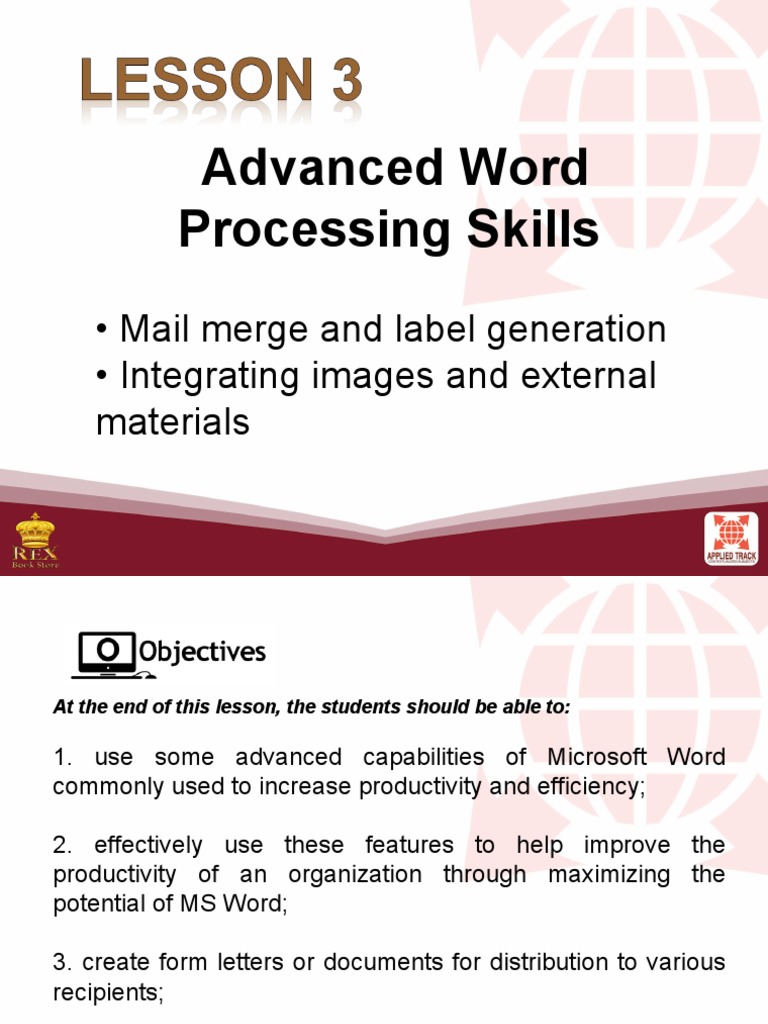 L3 Advanced Word Processing Skills | PDF