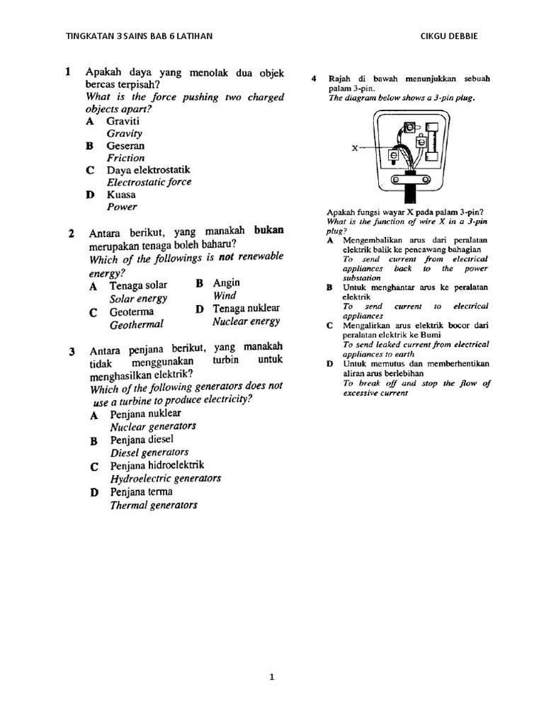 Ting 3 Sains Bab 6 Latihan Pdf