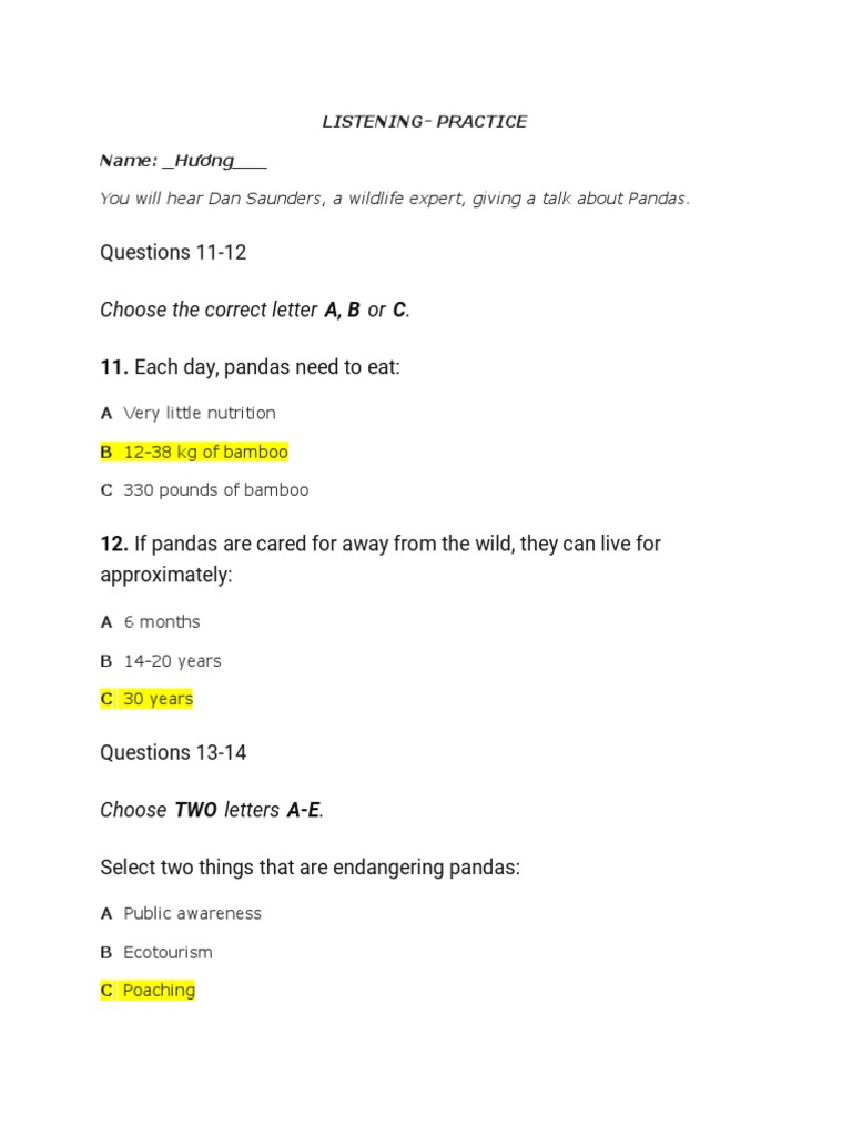 U6-Practice - Listening | PDF | Home & Garden