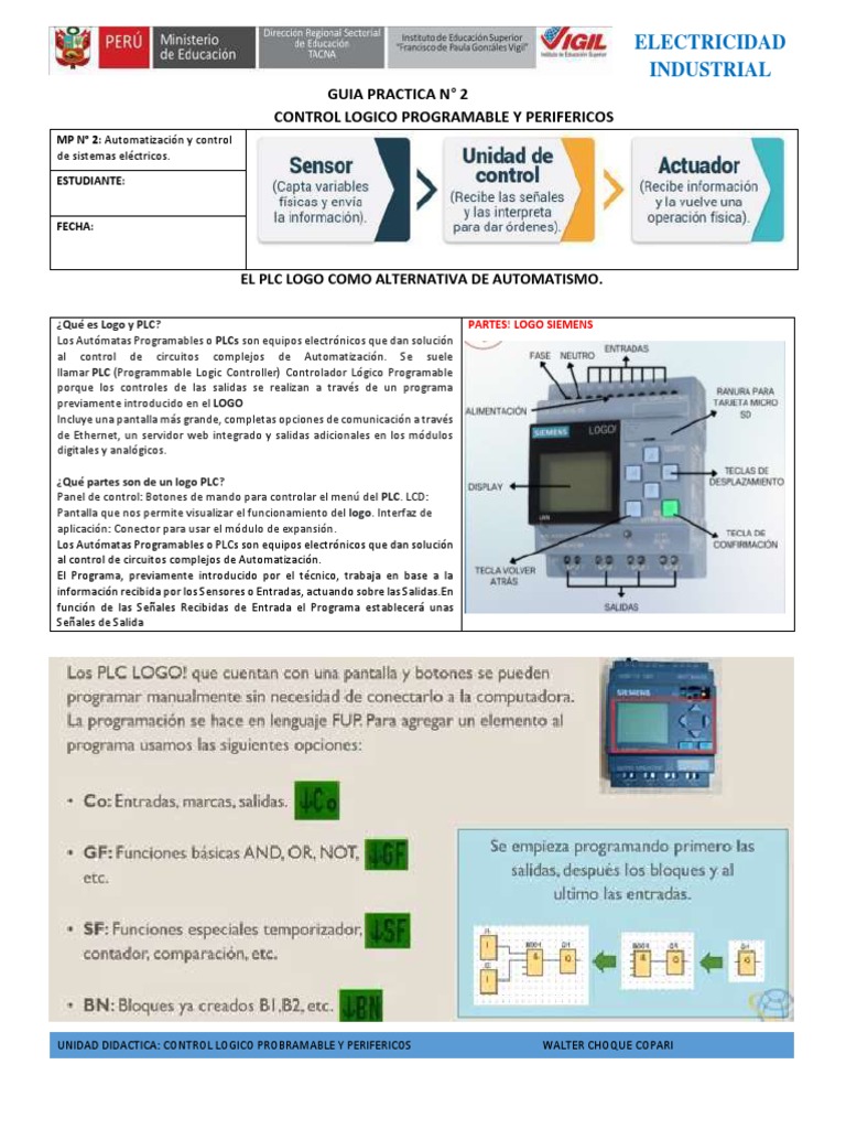 2-Practica PLC y Perifericos. | PDF | Controlador lógico programable ...