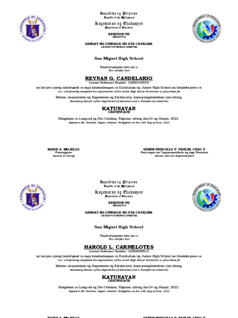 DepEd Certificate Generator - EDITED | PDF