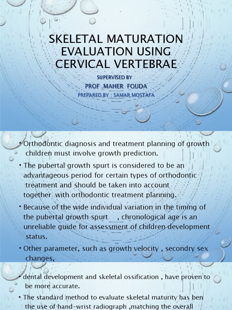 Skeletal Maturation Evaluation Using Cervical Vertebrae Prof Maher Fouda Pdf Anatomical