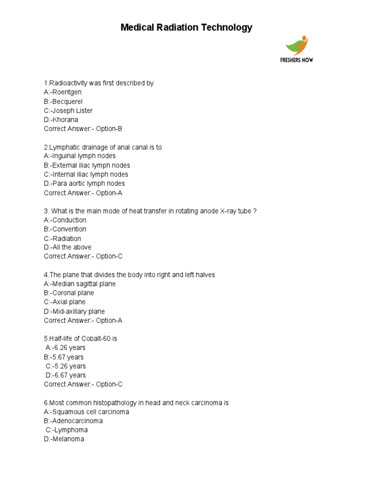 OSSSC Radiographer Medical Radiation Technology Paper | PDF | Radiation ... OSSSC Radiographer Medical Radiation Technology Paper | PDF | Radiation ...