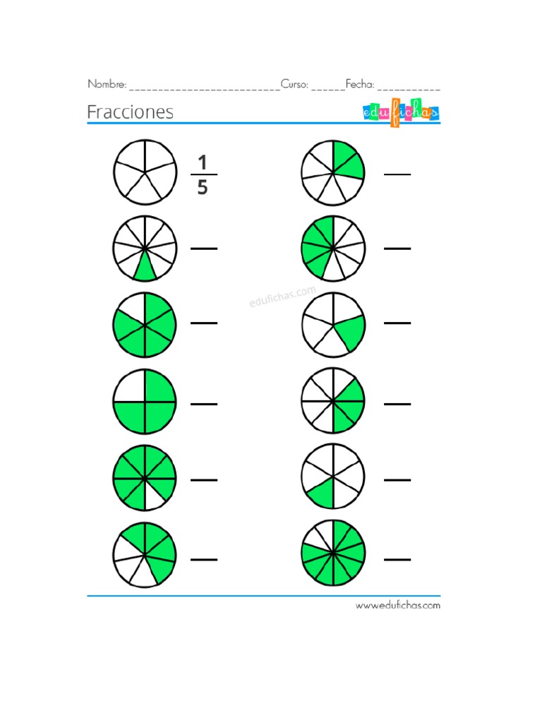 Ejercicios de Fracciones | PDF