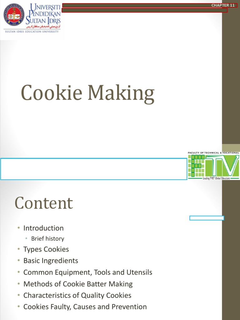 Chapter 11 - Cookie Making | PDF | Baking | Cakes
