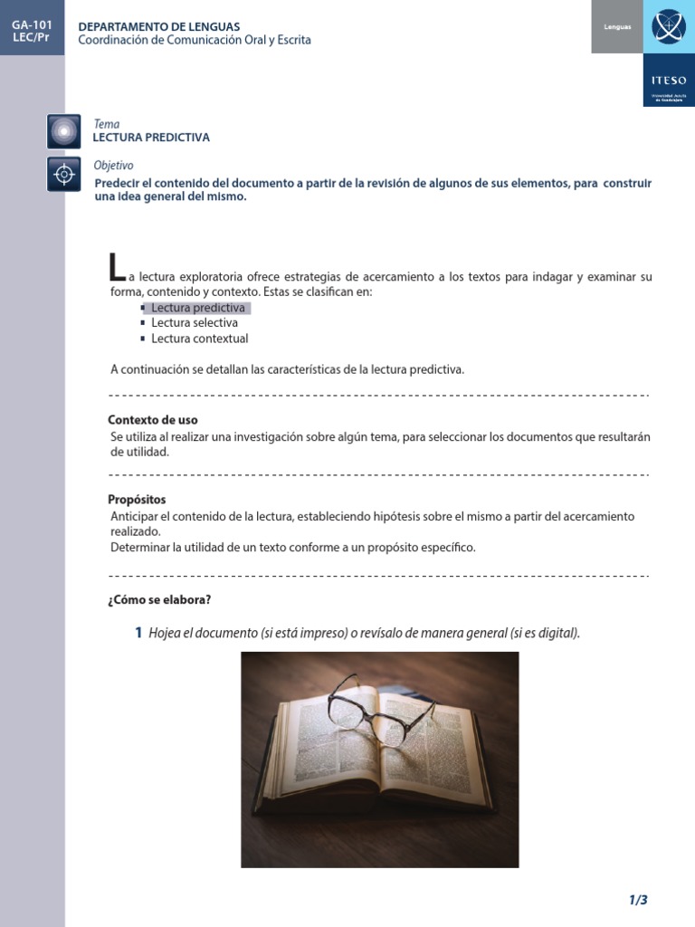 Estrategias de Lectura Predictiva | PDF | Comunicación | Evaluación