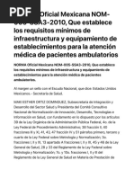 NORMA Oficial Mexicana NOM-034-SSA3-2013, Regulación de Los Servicios de Salud. Atención Médica ...