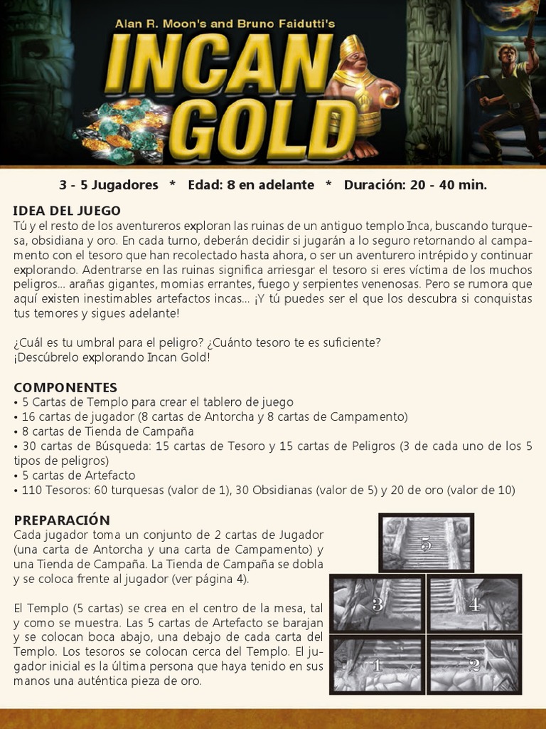 Incan Gold: Aventura en Templos Incas | PDF
