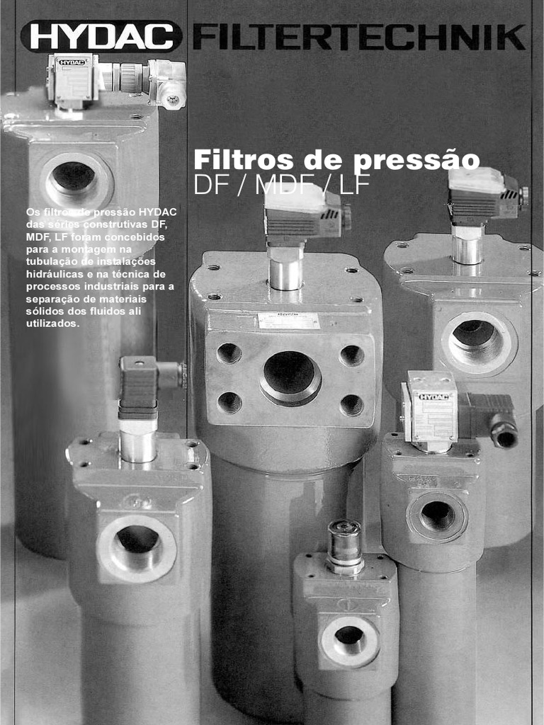 Filtro-Pressao-Lf,-Mdf,-Df HYDAC | PDF | Filtragem | Parafuso