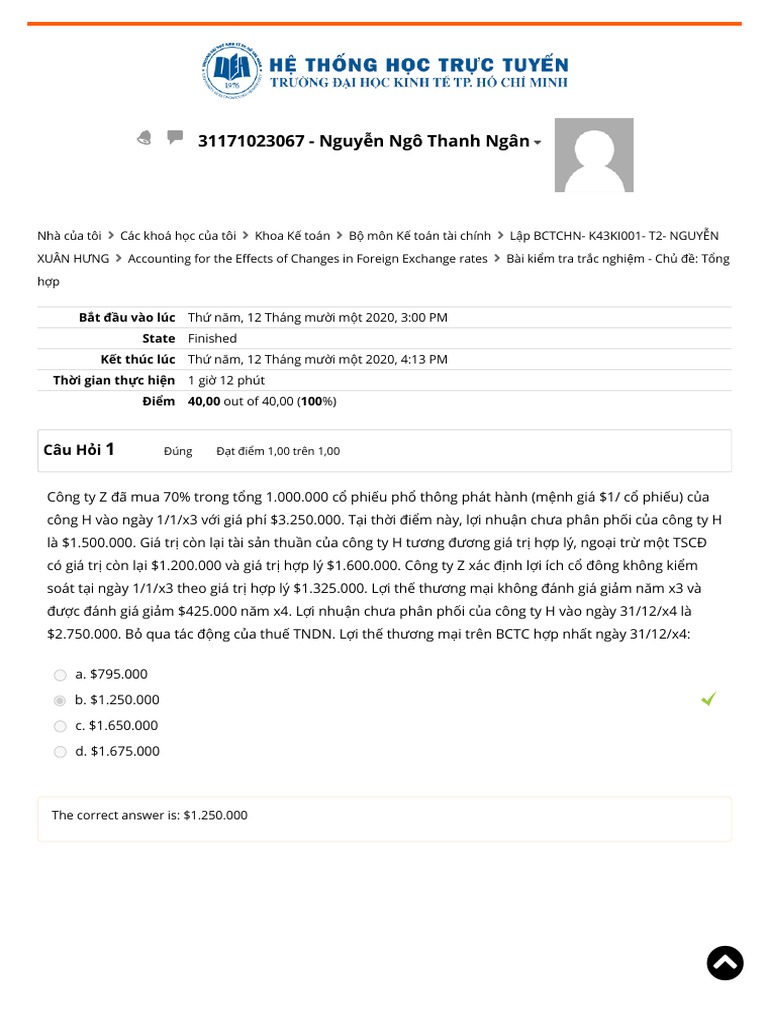 BCTCHN Cô Hưng KT T NG H P | PDF