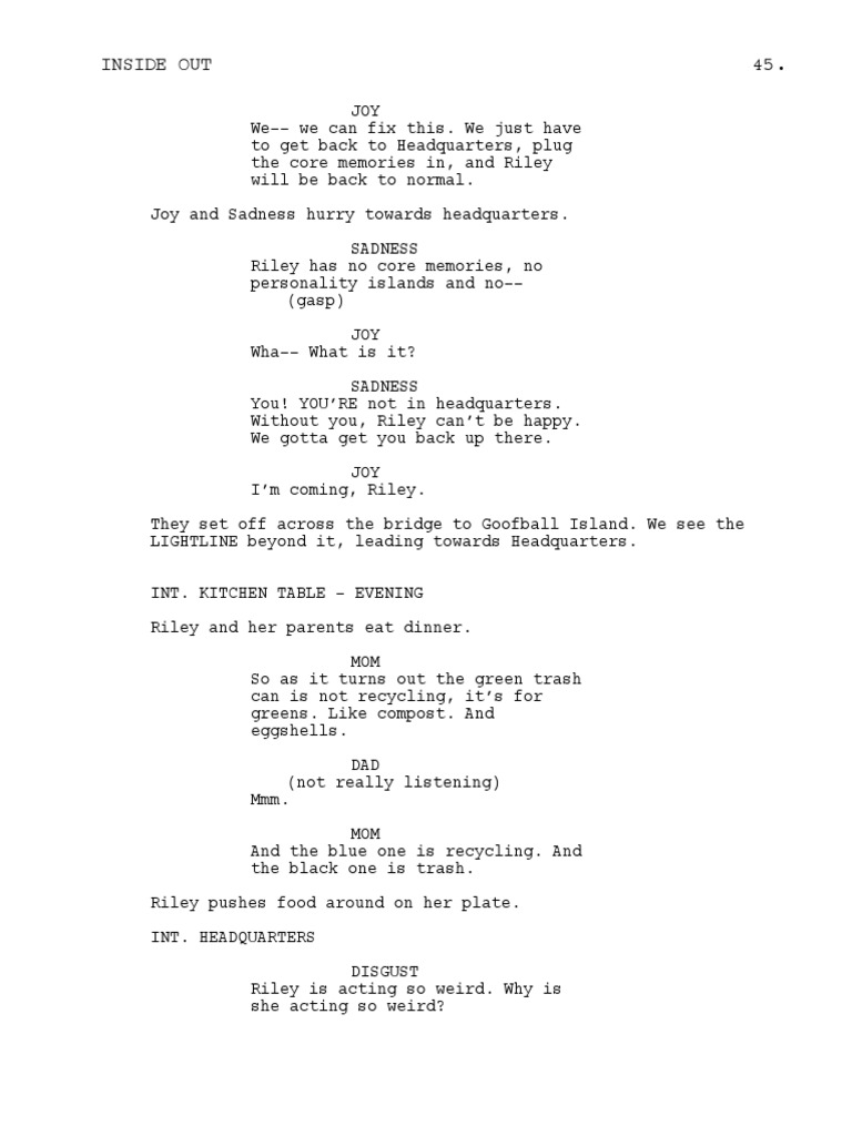 Screenplay Inside Out | PDF