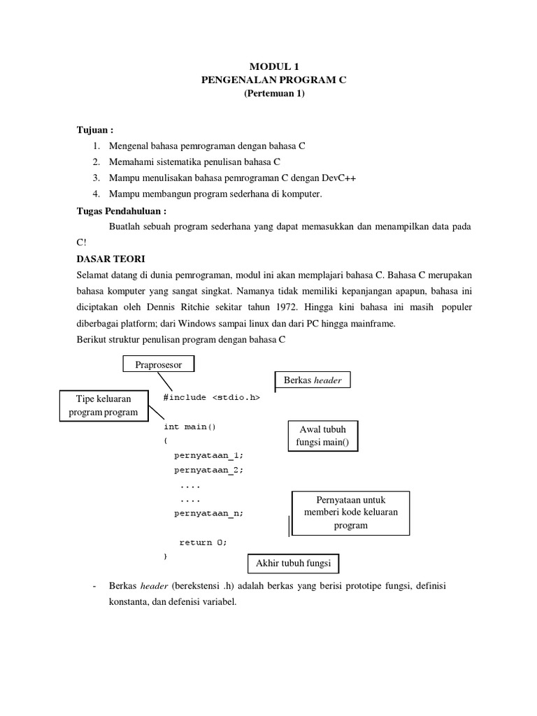 Belajar Pemrograman C Dasar | PDF | Komputer