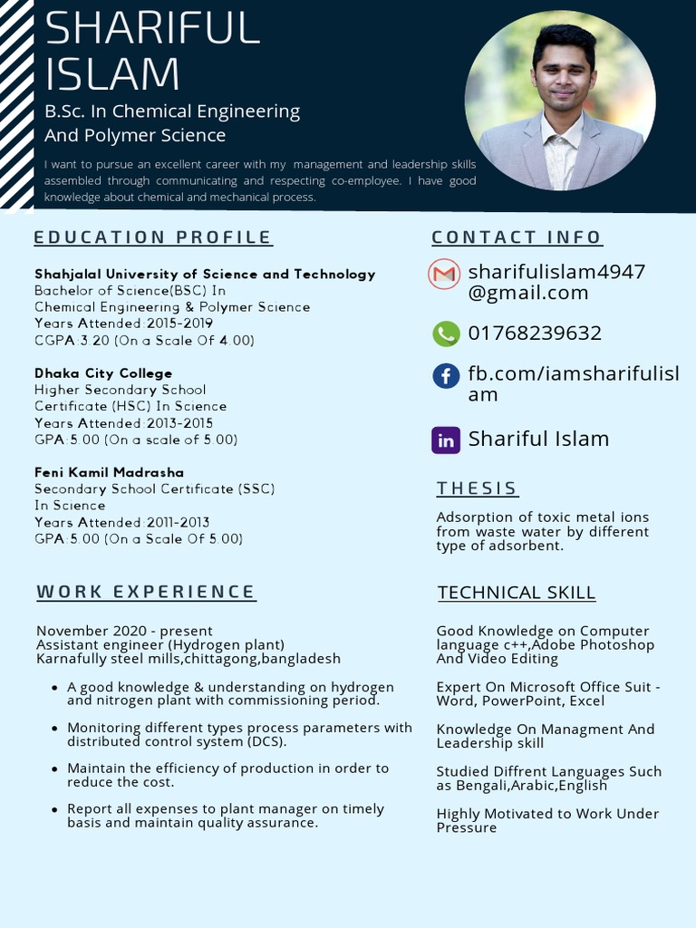 CV of Shariful Islam | PDF | Engineering