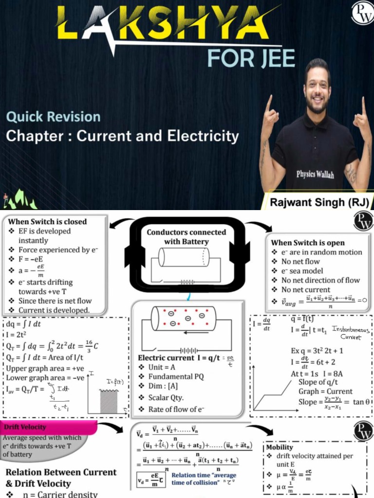 Current & Electricity - Quick Revision - Classnotes (For Print Out) | PDF